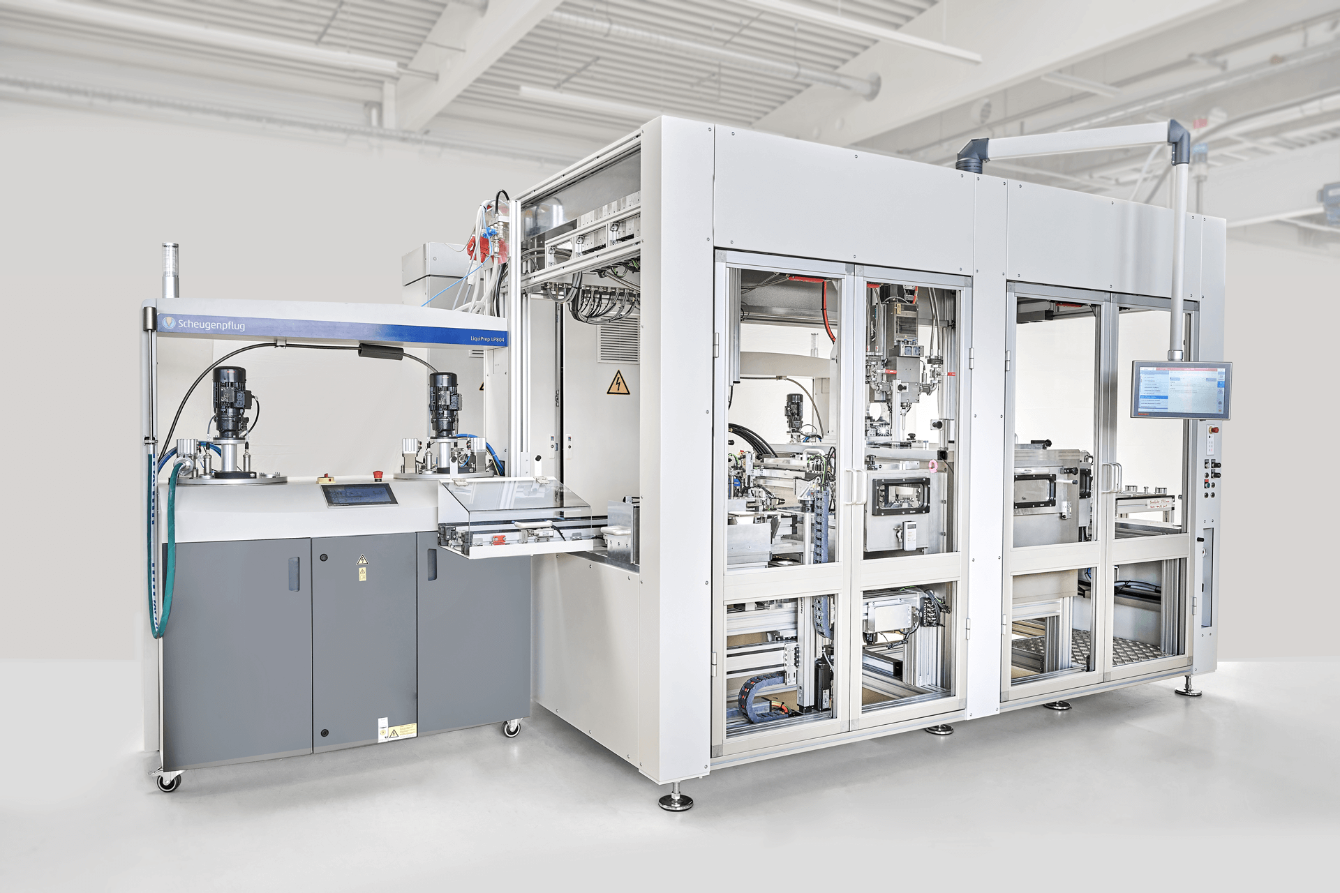 Systems for dispensing, also in vacuum