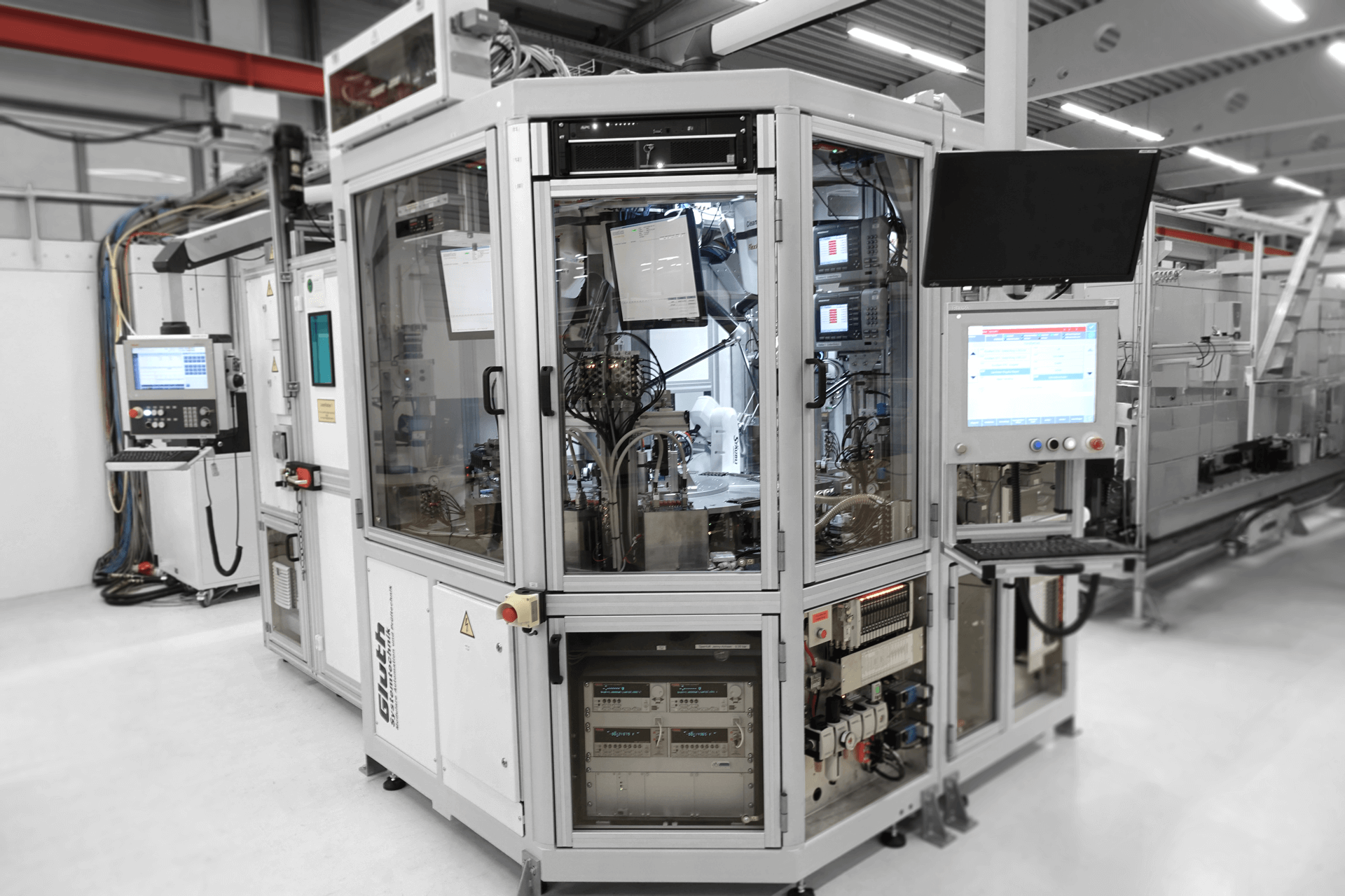 System for laser cutting and testing of sensor elements